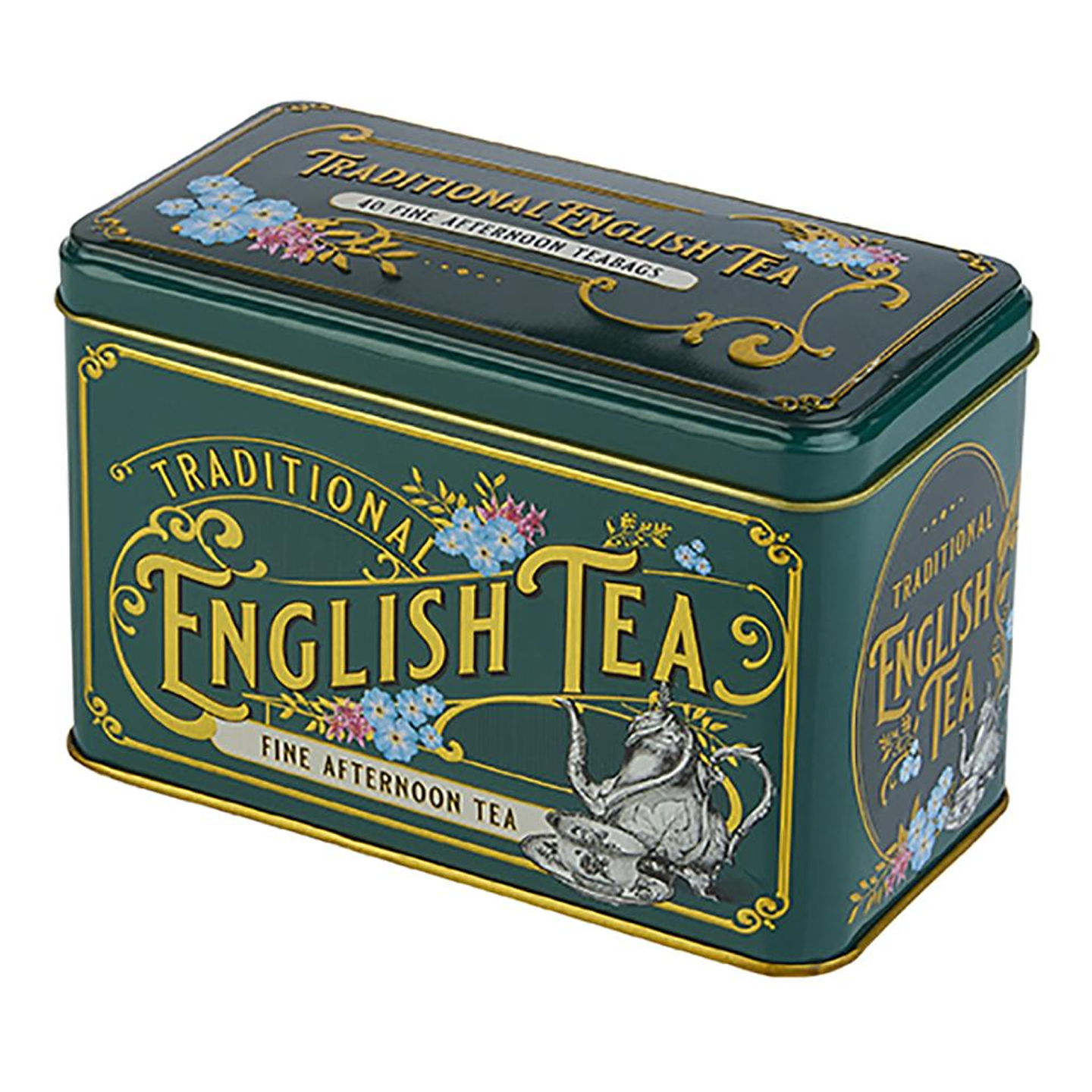 Vintage Victorian Classic Tea Tin - Bottle Green - Majestic Pavilions ...